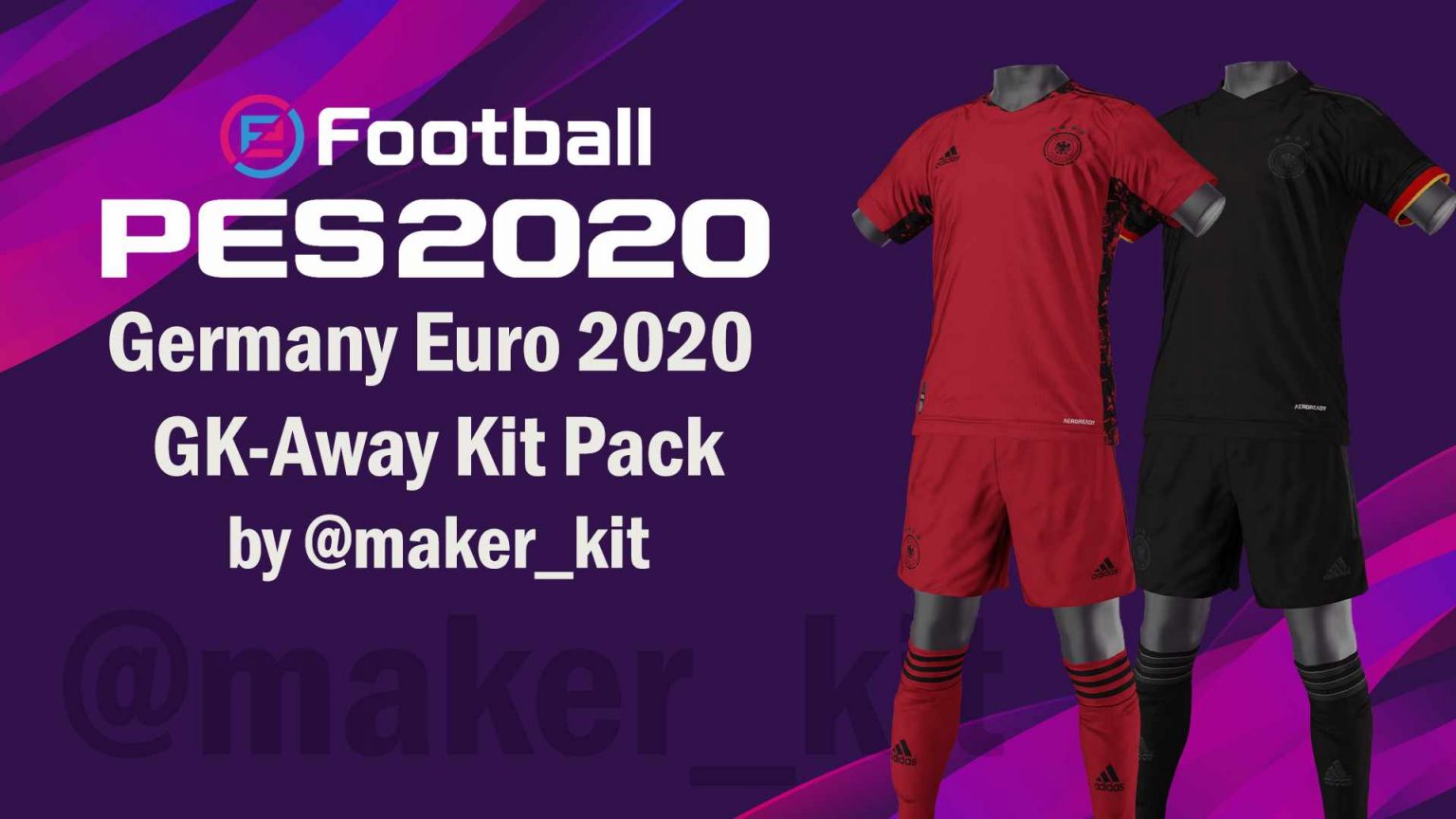 PES 2020 German 2021 GK-Away Kit Pack by @maker_kit • PESPatchs