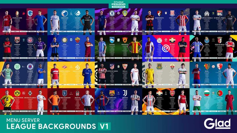 PES 2021 League & Cups Backgrounds Menu Server by Glad20 • PESPatchs