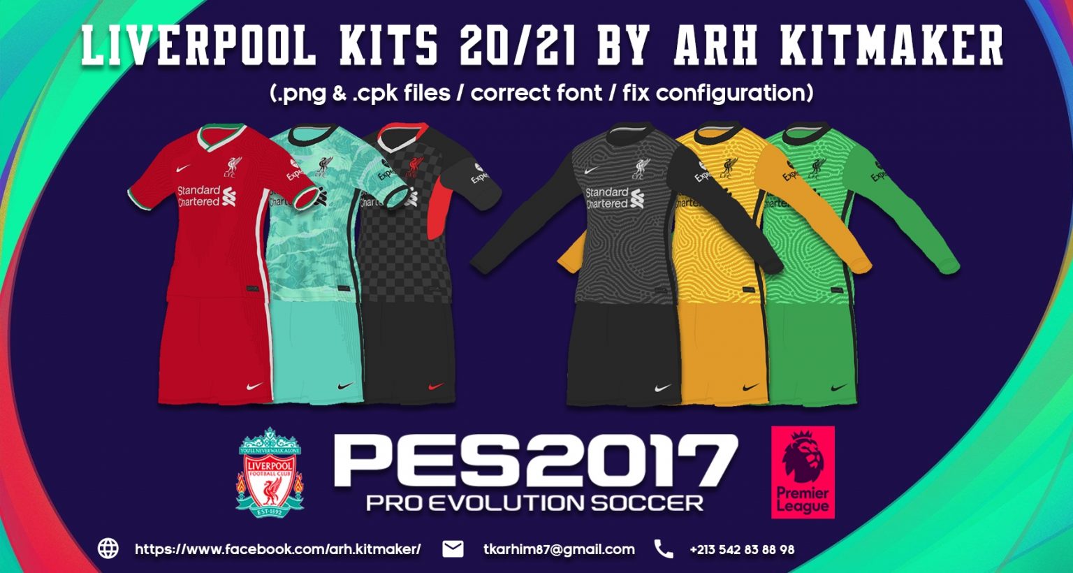 PES 2017 Liverpool kits 2020/2021 by ARHkitmaker • PESPatchs