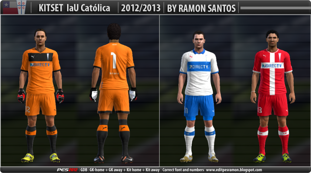 PES 2012 LAU CATÓLICA 2012-2013 Kits by Ramon Santos