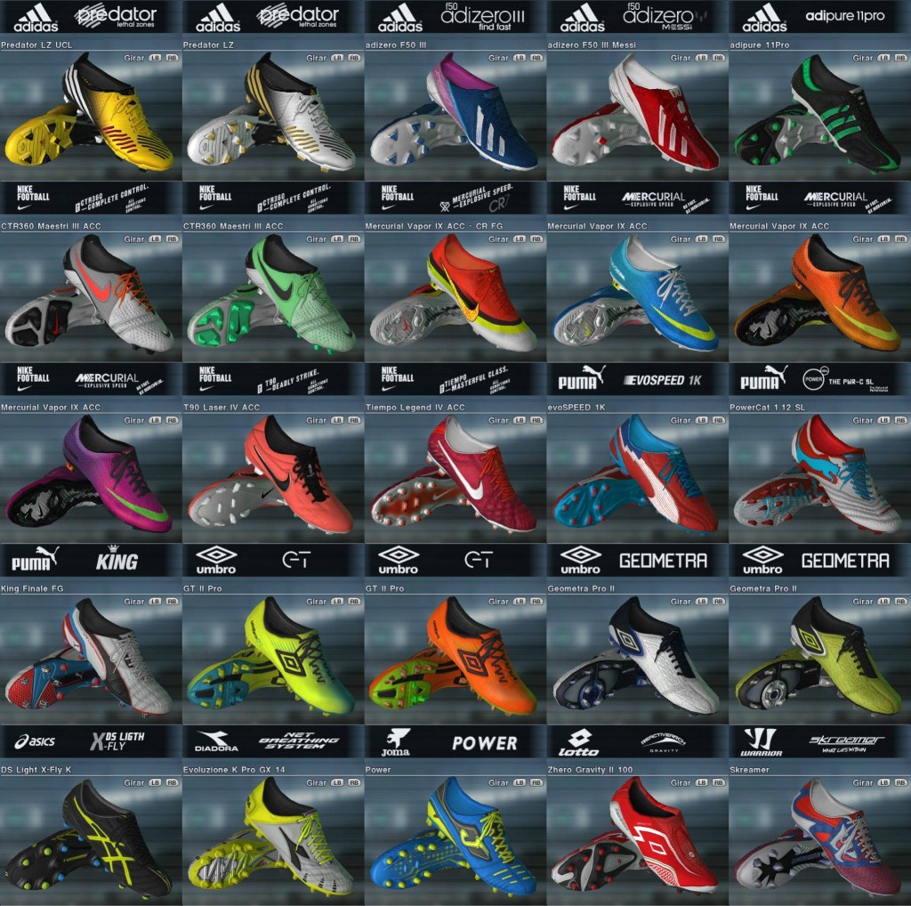 Pack of (60) Boots Pes 2011 - V11 Full HD by Nilton1248